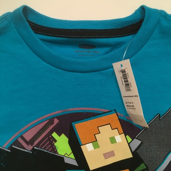 Old Navy | Shirts & Tops | Boys Minecraft Tee Sz 67 | Poshmark